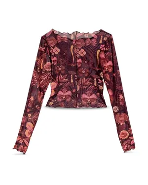 Agua Bendita Liana Ambar Mesh Top - Multi