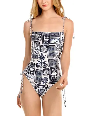 Agua Bendita Posh Batik Reversible One Piece Swimsuit