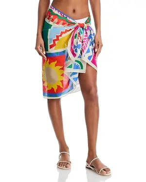 Echo Solstice Collage Sarong Swim Cover-up - Multi