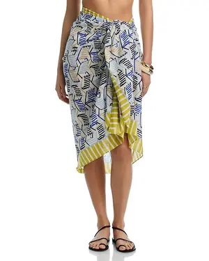 Echo Beach Lounge Sarong Swim Cover-up - Ultramarine