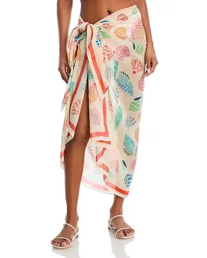 Echo Sea Shells Sarong Swim Cover-up - Multi