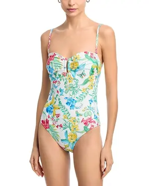 Kobi Halperin Queen One Piece Swimsuit - Ivory Multi