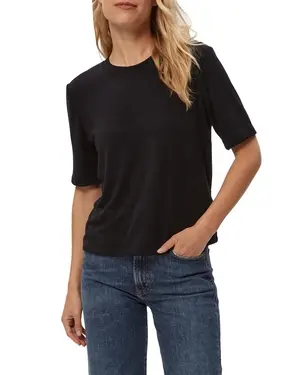 Michael Stars Frankie Crew Neck Top - Black