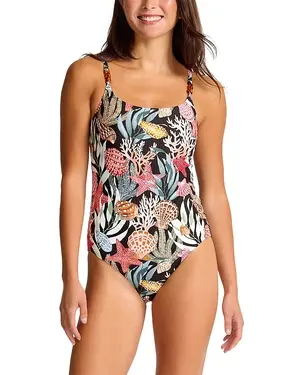Tommy Bahama Shell Sands One Piece Swimsuit - Black