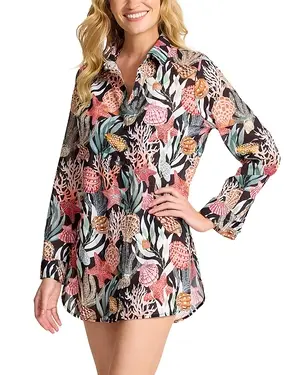 Tommy Bahama Boyfriend Shirt Cover-Up