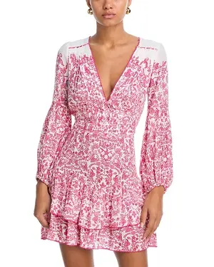 Poupette St Barth Chiarra Mini Dress - Pink Tiare