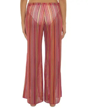 BECCA By Rebecca Virtue Seaside Crochet Stripe Swim Cover-up Pants