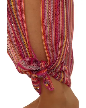 BECCA By Rebecca Virtue Seaside Crochet Stripe Swim Cover-up Pants