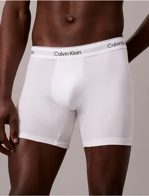 Calvin Klein Icon Cotton Stretch 7-pack Boxer Brief - White W/ White Wb