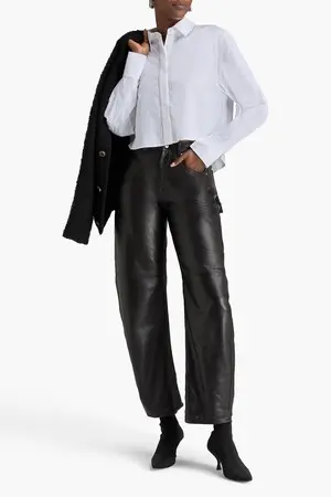 FRAME Tapered Leather Pants
