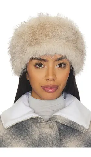 LOVERS AND FRIENDS Clara Faux Fur Hat - Mushroom