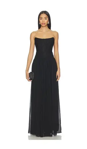 Sleeveless Plunge Neck Gowns
