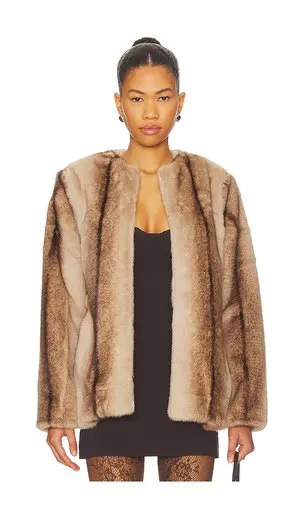 Line & Dot The City Faux Fur Jacket