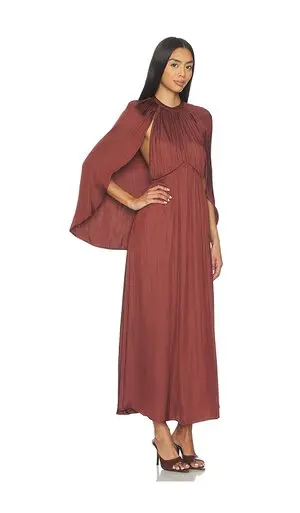 WeWoreWhat Halter Cape Midi Dress
