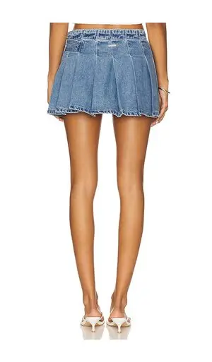 Abrand Denim Wrap Denim Mini Skirt