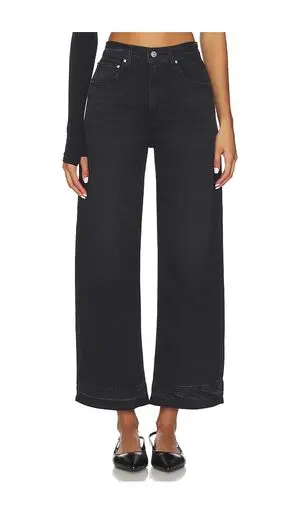 Paige Arellia Ankle Petite Barrel Leg Jeans - Black Void