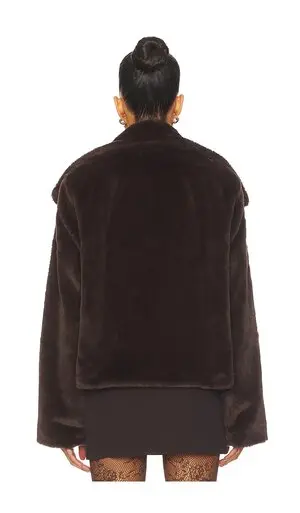 Superdown Willow Faux Fur Coat - Brown