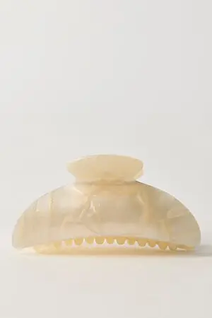 MACHETE Midi Heirloom Claw Clip - White Shell