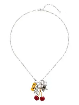 Marc Jacobs Trinket Charm-cluster Necklace - Silver