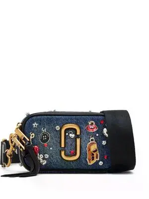 Marc Jacobs Snapshot Charm-detail Denim Crossbody Bag