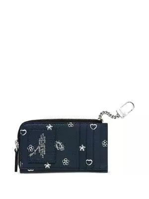 Marc Jacobs Bandana Leather Zip Wallet - Blue
