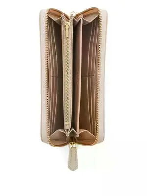 Marc Jacobs The Continental Zip Leather Wallet - Neutrals