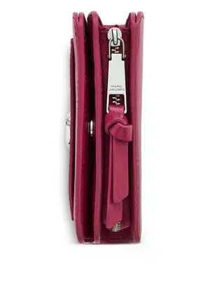 Marc Jacobs Logo-plaque Leather Wallet - Pink