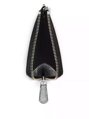 Marc Jacobs The Coated Glitter Zip Leather Wallet - Silver