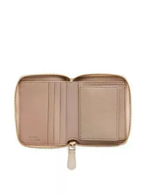 Marc Jacobs The Slim Compact Zip Leather Wallet - Neutrals