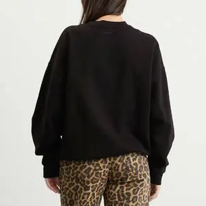 ANINE BING Miles Chenille Signature Sweatshirt - Black