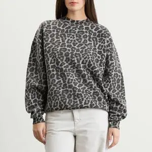 ANINE BING Miles Print Sweatshirt - Leopard