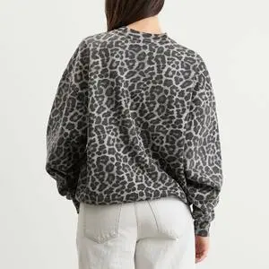ANINE BING Miles Print Sweatshirt - Leopard
