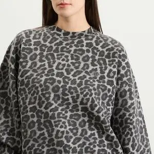 ANINE BING Miles Print Sweatshirt - Leopard