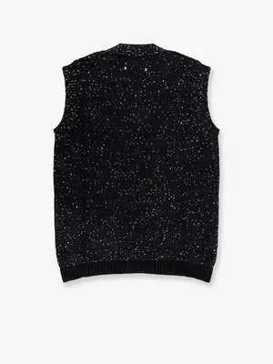GOLDEN GOOSE Melyssa Sleeveless Sequined Sweater - Black