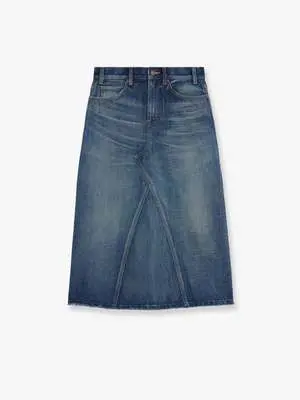 Celine Denim Midi Skirt