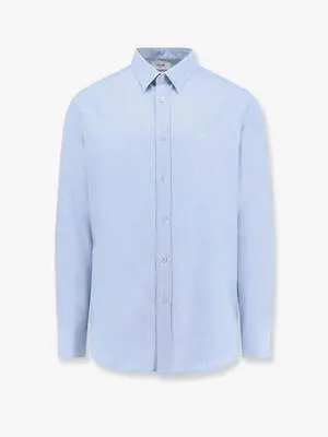 Celine Wide Fit Cotton Shirt - Blue
