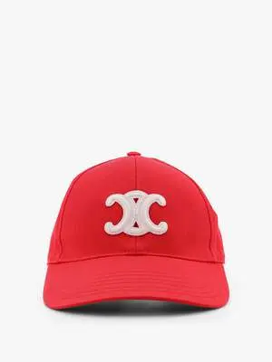 Celine Triomphe Baseball Cap - Red