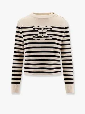 Celine Triomphe Cashmere And Wool Sweater