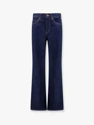 Celine Cotton Jeans With Leather Patch