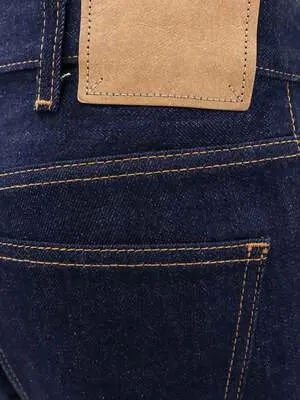 Celine Cotton Jeans With Leather Patch
