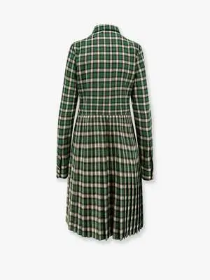 Celine Tartan Wool Mini Dress