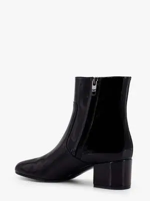 Celine Patent Leather Boots With Triomphe Logo