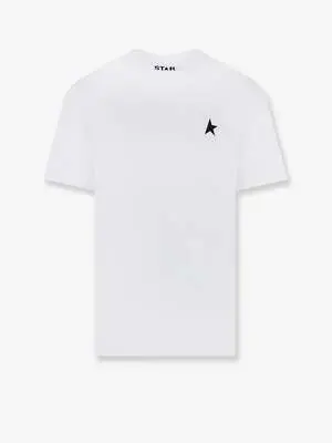 Golden Goose Cotton Tshirt With Logo Print - White