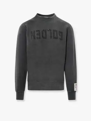 GOLDEN GOOSE Archibald Distressed Cotton Sweatshirt - Grey