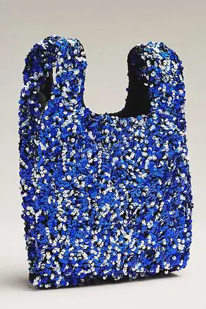 Anthropologie Paillette Sequin Bag - Blue