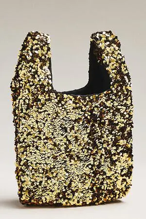 Anthropologie Paillette Sequin Bag - Gold