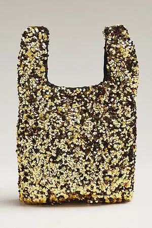 Anthropologie Paillette Sequin Bag - Gold