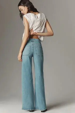 FRAME Le Slim Palazzo High-rise Wide-leg Jeans - Diverge