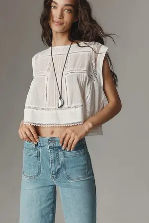 FRAME Le Slim Palazzo High-rise Wide-leg Jeans In Light Wash