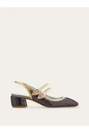 FERRAGAMO Sequin Embellished Slingback